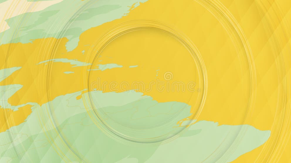 Abstract Map of Saint Lucia and Surrounding Regions with Circular ...