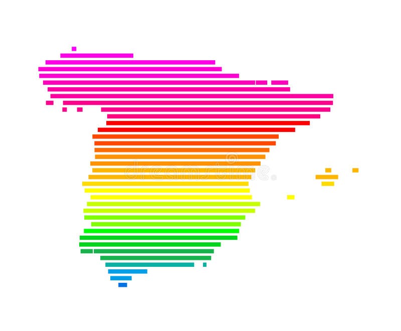 Abstract map of Spain stock vector. Illustration of country - 320470305