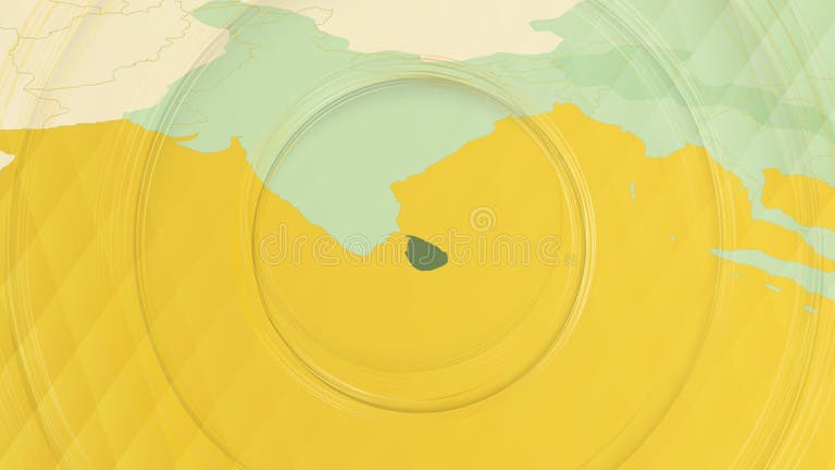Abstract Map of Sri Lanka and Surrounding Regions with Circular ...