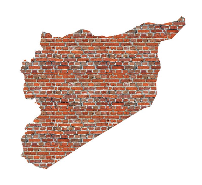 Map of the Syria Designed As a Brick Wall Stock Illustration ...