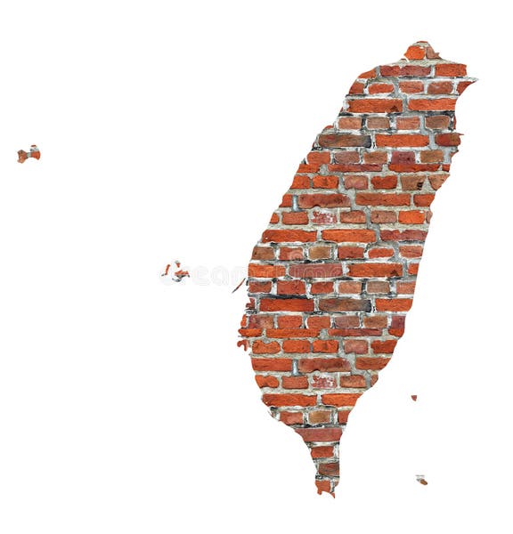 Map of Taiwan Designed As a Brick Wall Stock Illustration ...