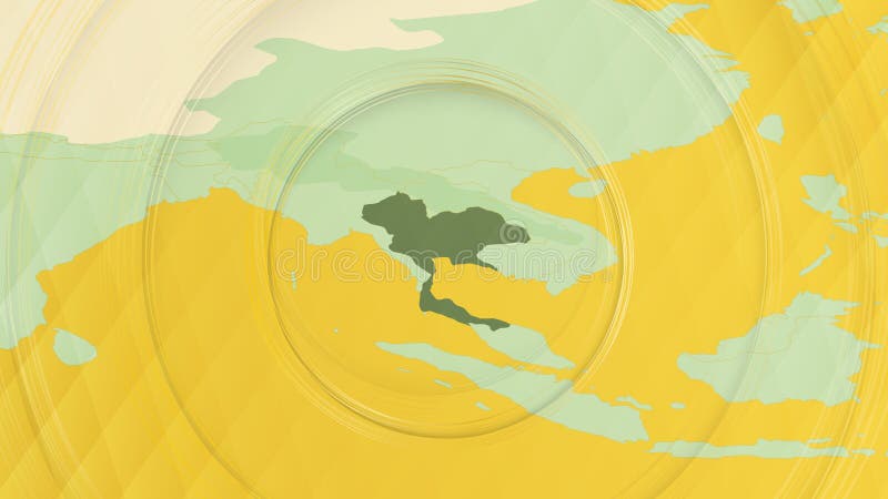 Abstract Map of Thailand and Surrounding Regions with Circular Patterns ...