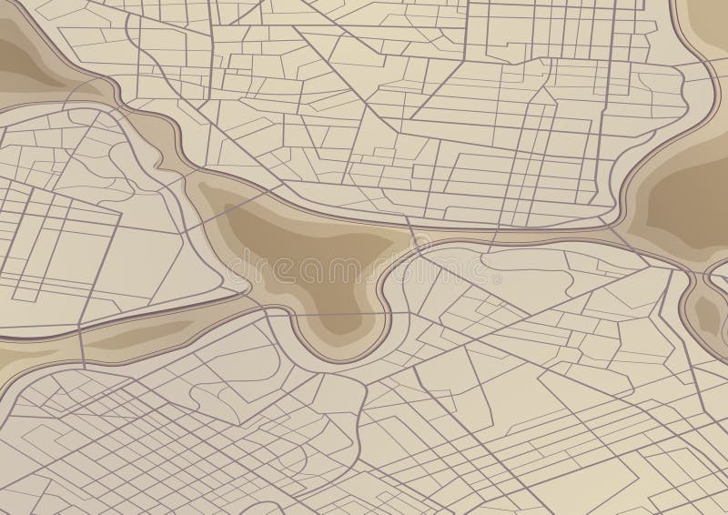 Huge City Top View. Location Tracks Dashboard. Town Roadmap. City ...