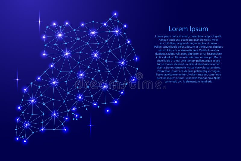 Abstract Map of United States of America with Long Shadow on Blue ...