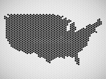 Hexagon Map United States Stock Illustrations – 351 Hexagon Map United ...