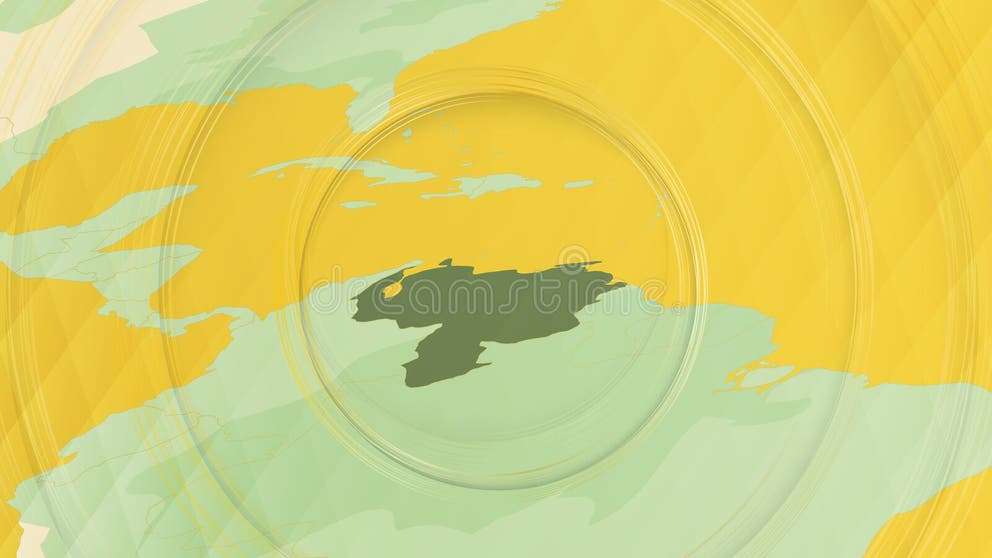 Abstract Map of Venezuela and Surrounding Regions with Circular ...