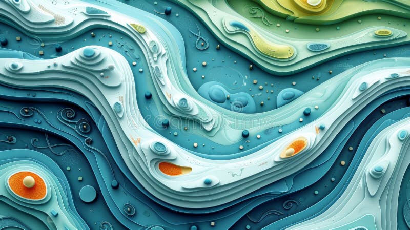 An Abstract Map with Winding Paths Portrays the Journey of Knowledge ...