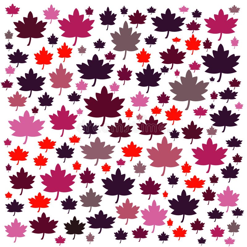Abstract and Contemporary Seamless Maple Leaf Pattern Stock ...