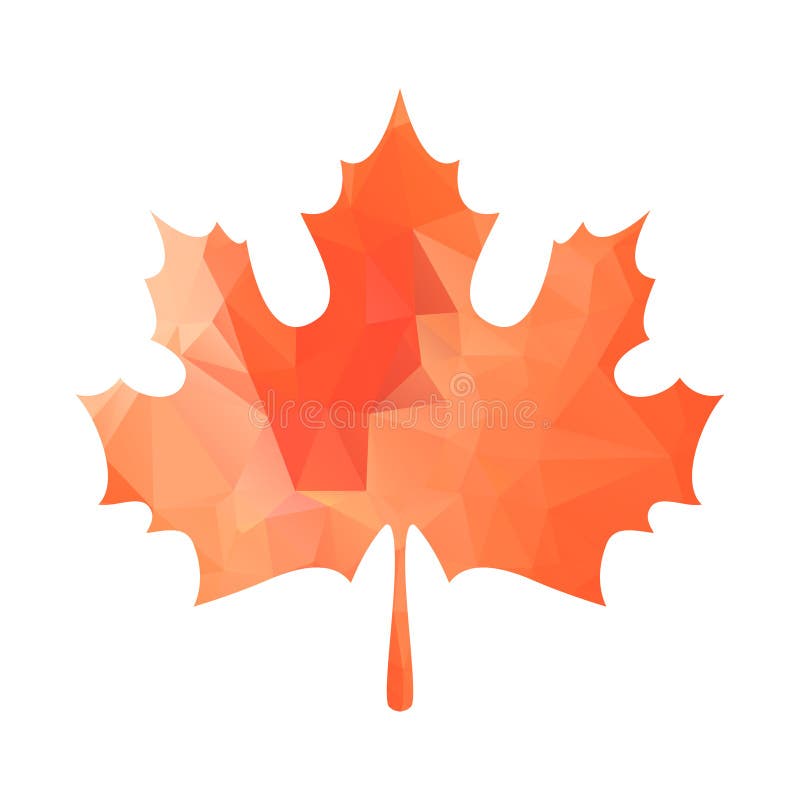 Abstract Maple Leaf Silhouette with Pattern. Vector Stock Vector ...