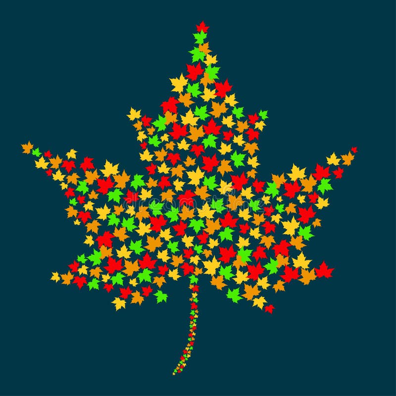 Abstract Maple Leafs for Your Design Stock Vector - Illustration of ...