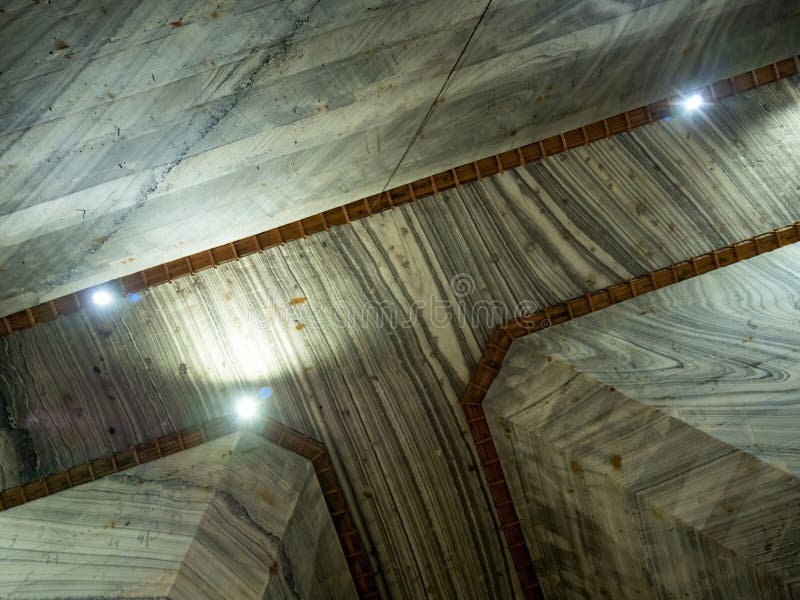 Abstract Marble Ceiling with Geometric Patterns. Stock Image - Image of ...