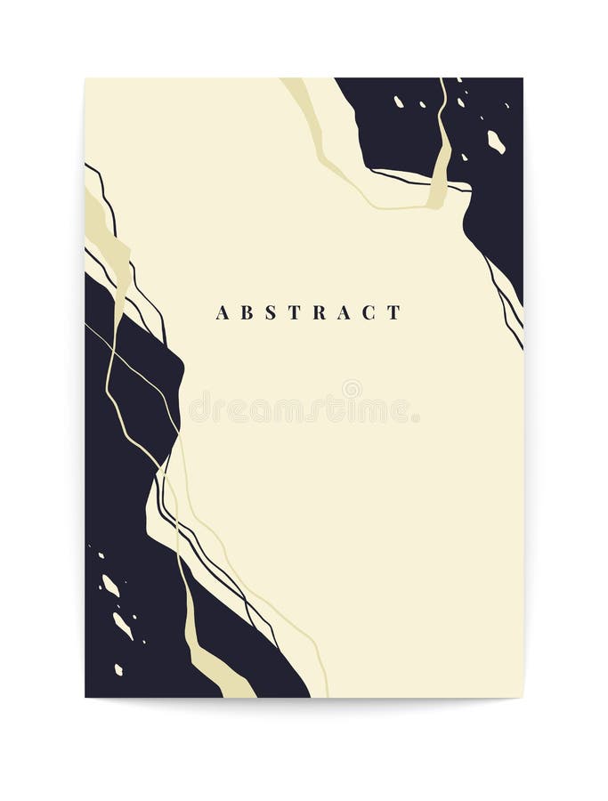 Abstract Marble Poster. Mid Century Contemporary Design Cracked Effect ...