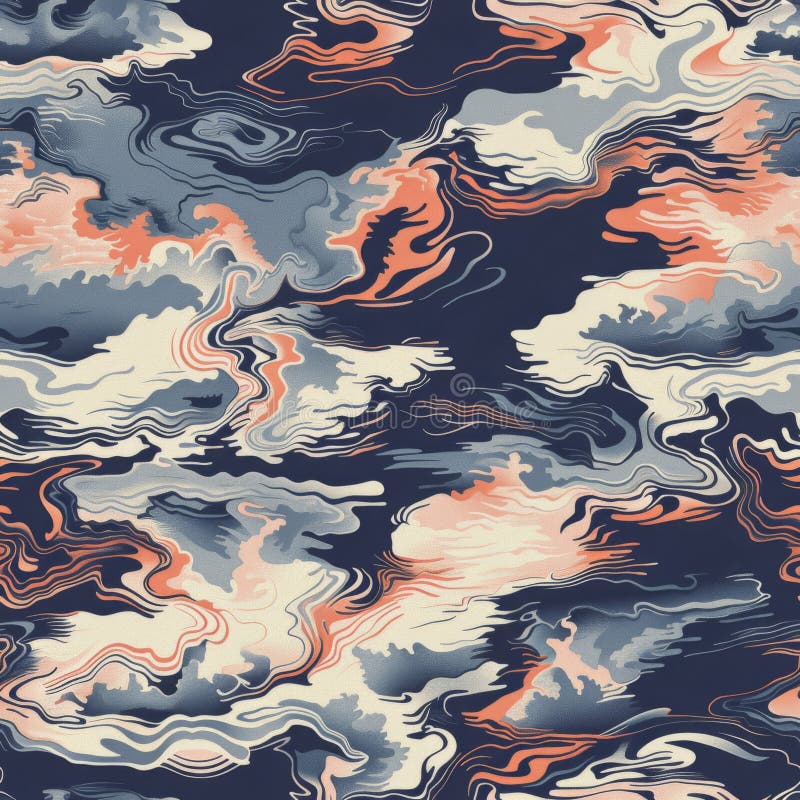 Abstract Marble Waves Pattern with Modern Color Palette Stock Photo ...