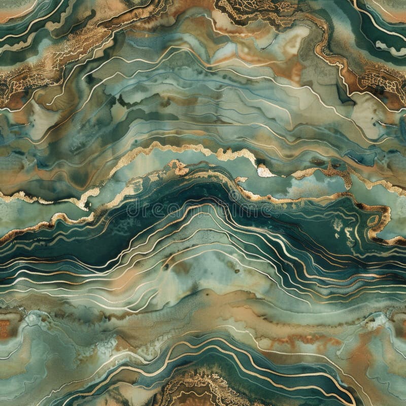 Abstract Marbled Earth Tones Background with Fluid Art Patterns Stock ...