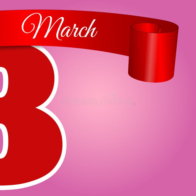 Abstract 8 March Pink Red Banner Illustration Eps 10 Stock Vector ...
