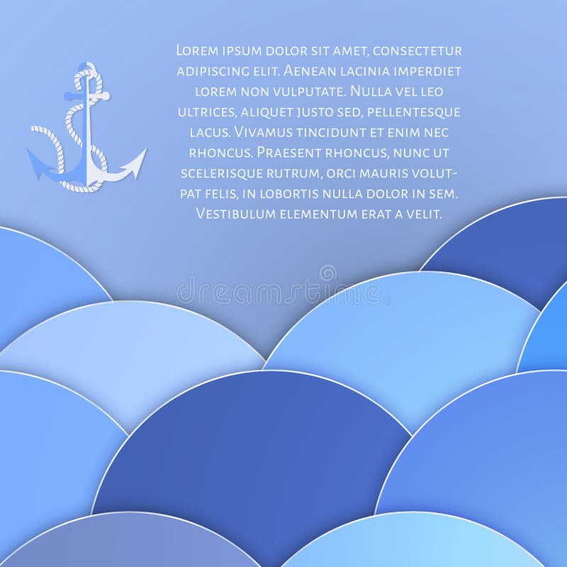 Abstract Marine Vector Background in Material Design Style Stock Vector ...