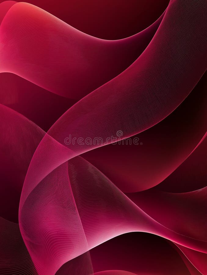 Abstract Maroon Background with Smooth Waves Flowing Gently Stock ...