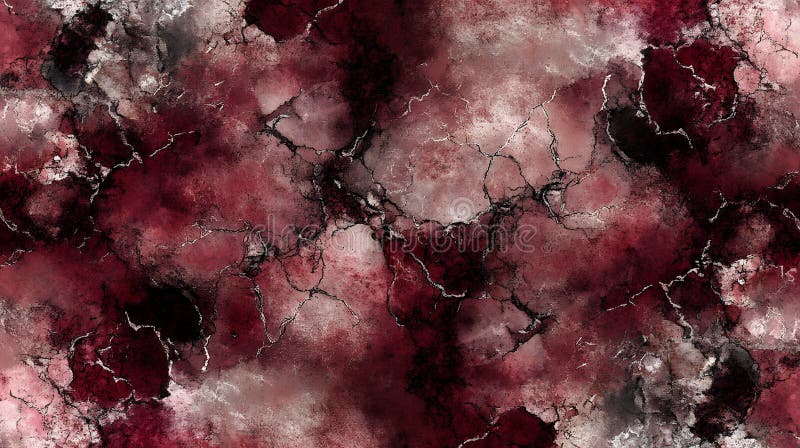 Abstract Maroon and Black Cracked Marble Texture Seamless Pattern ...