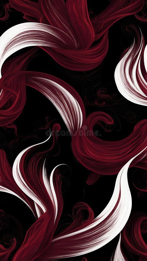 Abstract Maroon Fire Design in Black Ai Generated Stock Illustration ...