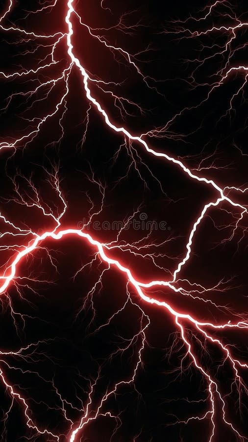 Abstract Maroon Lightning Design in Black Ai Generated Stock ...