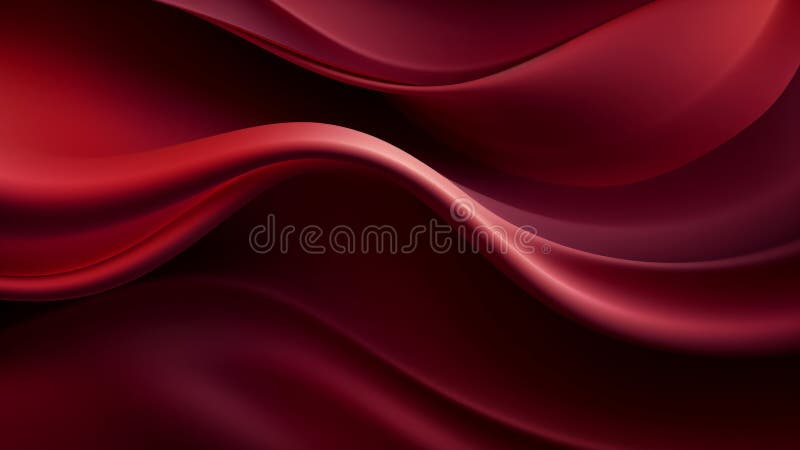 Abstract Maroon Red Waves Design with Smooth Curves and Soft Shadows on ...