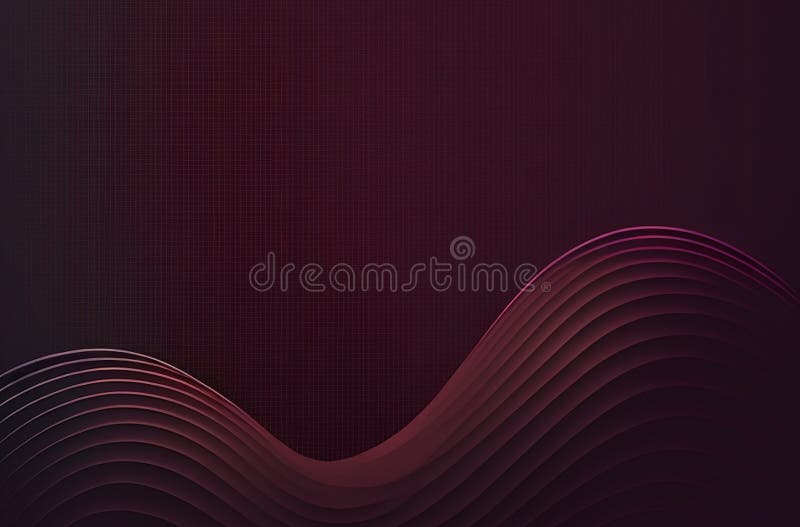 Abstract Maroon Waves: a Serene Digital Art Piece Stock Illustration ...