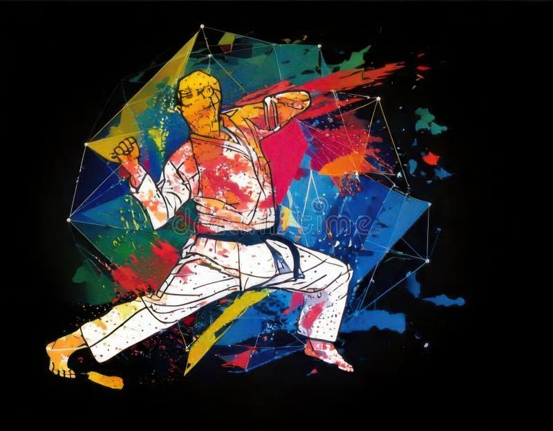 Abstract Martial Arts Artwork Stock Illustration - Illustration of ...
