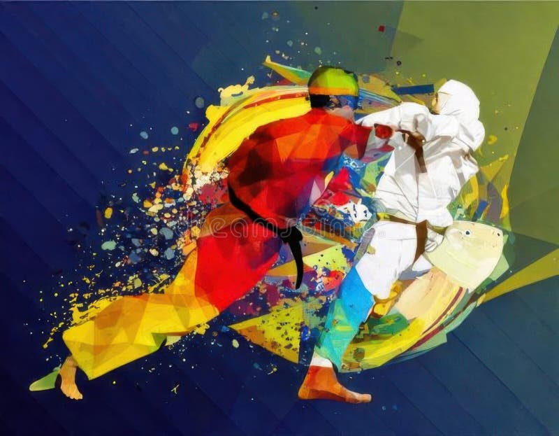 Abstract Martial Arts Artwork Stock Illustration - Illustration of ...