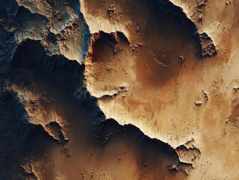 Abstract Martian Landscape, a Textured Journey through the Red Planet ...