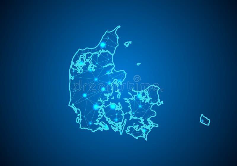 Modern of Denmark Map Connections Network Design, Best Internet Concept ... Modern of Denmark Map Connections Network Design, Best Internet Concept ...