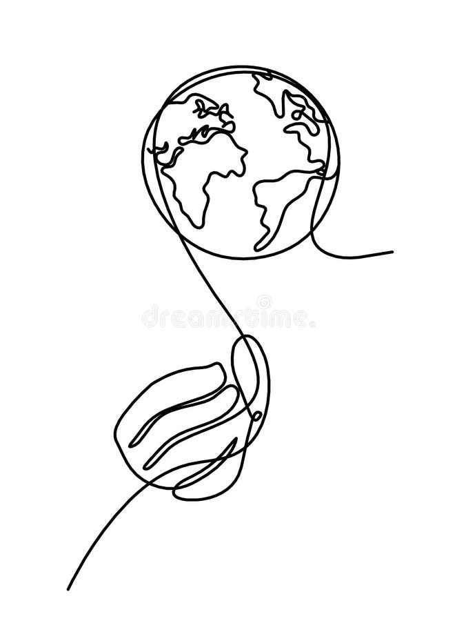 Map of UAE with Globe As Line Drawing on White Stock Vector ...