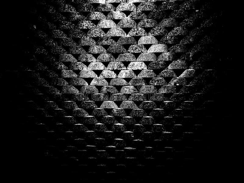 Abstract Masonry Triangle Pattern Texture. Black and White Stock Image ...