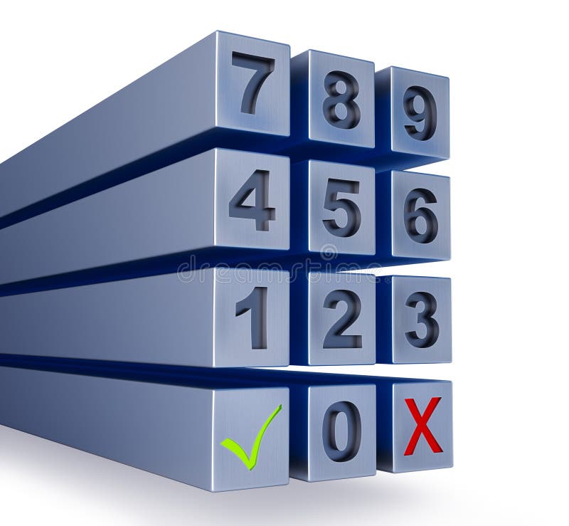 Abstract Massive Numbers Pad Stock Illustration - Illustration of ...