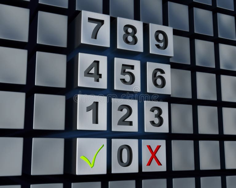 Abstract Massive Numbers Pad Stock Illustration - Illustration of ...