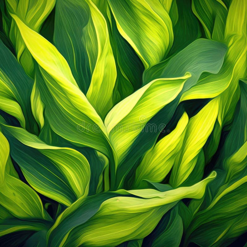 Abstract Matcha Leaf Print Artwork Stock Illustration - Illustration of ...