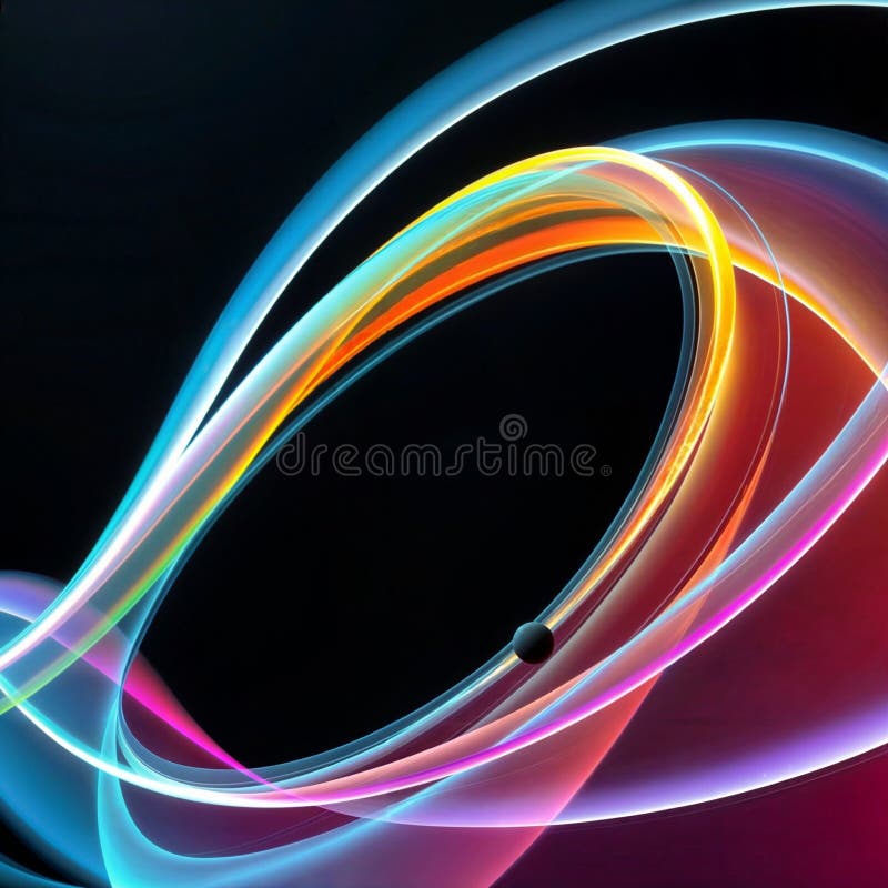 Abstract Math Neon Background. Geometric Element, Line Design, Square ...