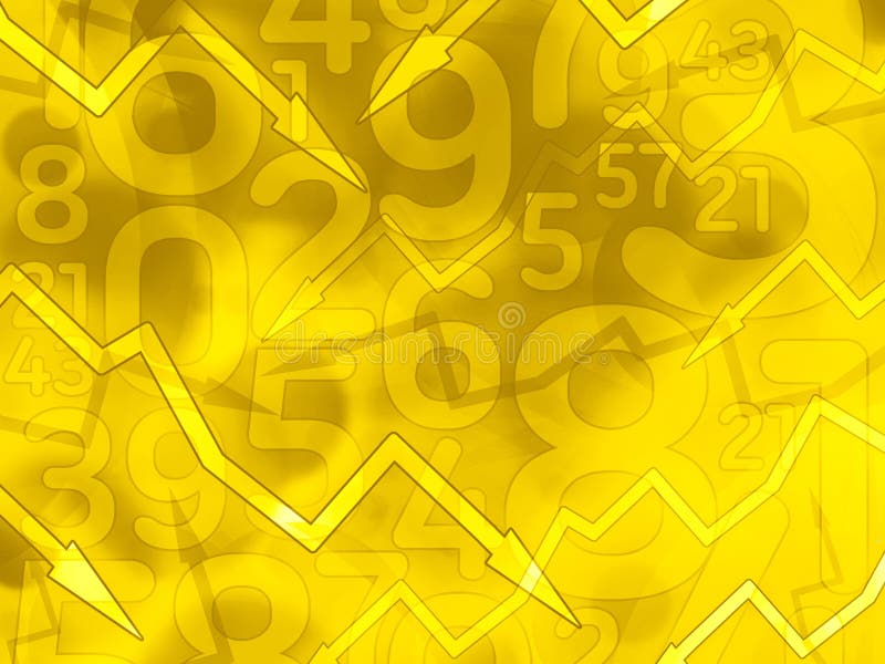 Abstract Math Yellow Arrows Background Stock Illustration ...