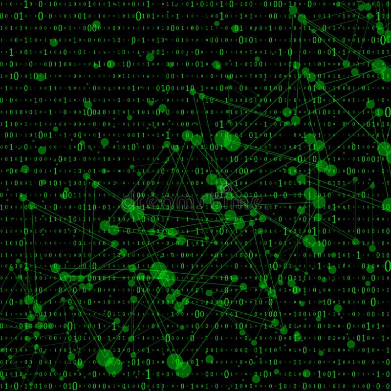 Abstract Matrix Background Binary Computer Code Coding Hacker Concept Vector Background