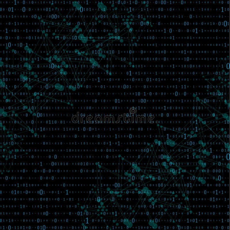 Abstract Matrix Background Binary Computer Code Coding Hacker Concept Vector Background