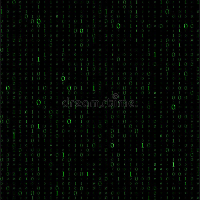 Abstract Matrix Background Binary Computer Code Coding Hacker Concept Vector Background