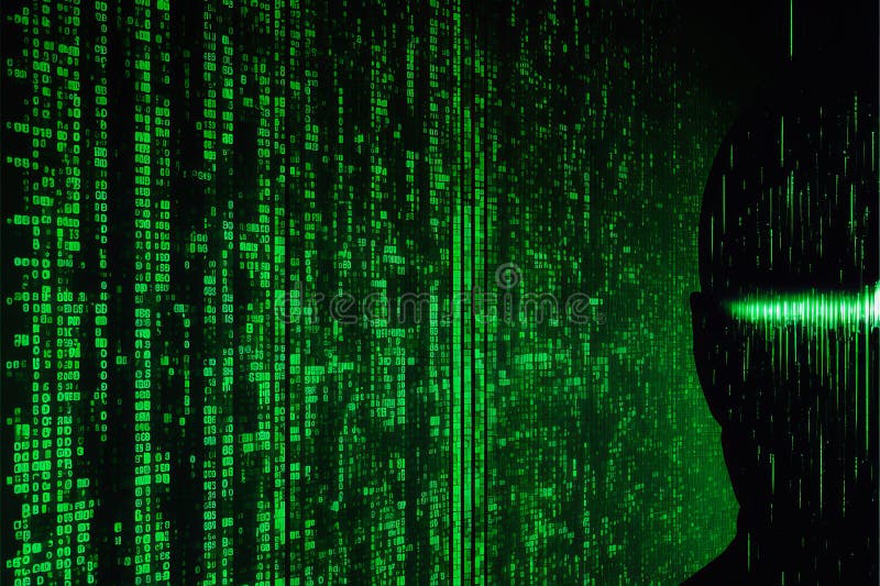 Abstract the Matrix Background. Generative Ai Stock Illustration ...