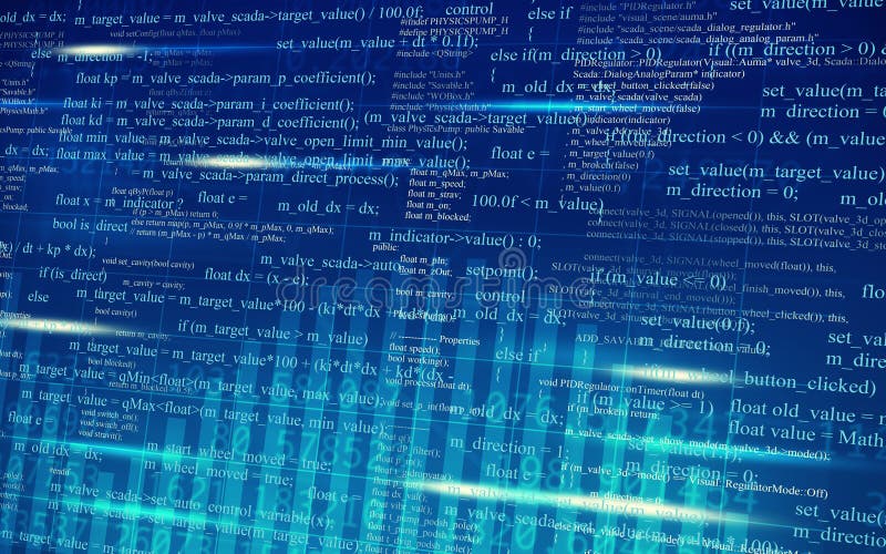 Abstract Matrix Blue Background Stock Illustration - Illustration of ...