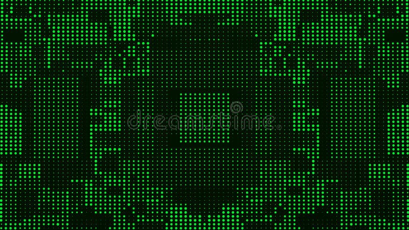 Abstract Matrix. Gradient Halftone. Many Dots of Different Sizes on ...