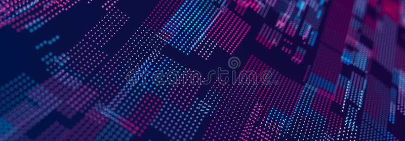Abstract Matrix. Gradient Halftone. Many Dots of Different Sizes on ...