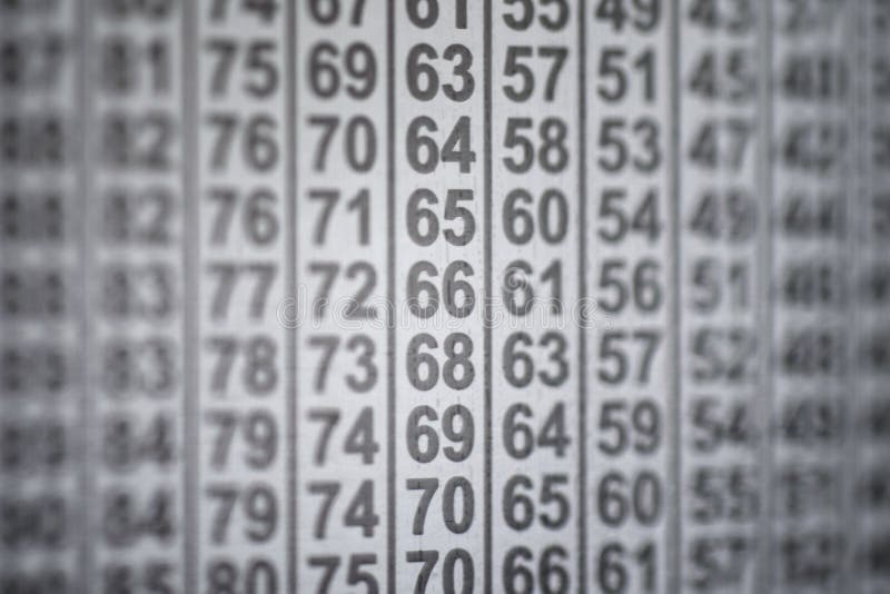 Abstract Matrix Table Black and White Columns of Numbers Stock Image ...