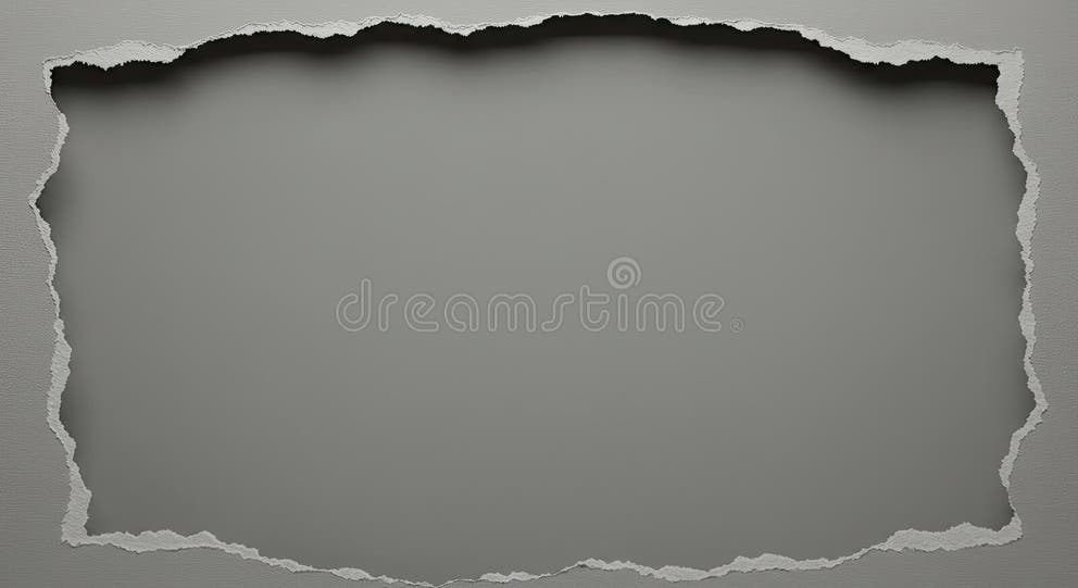 Abstract Matte Gray Paper Texture Background with Torn Edge Shadow ...