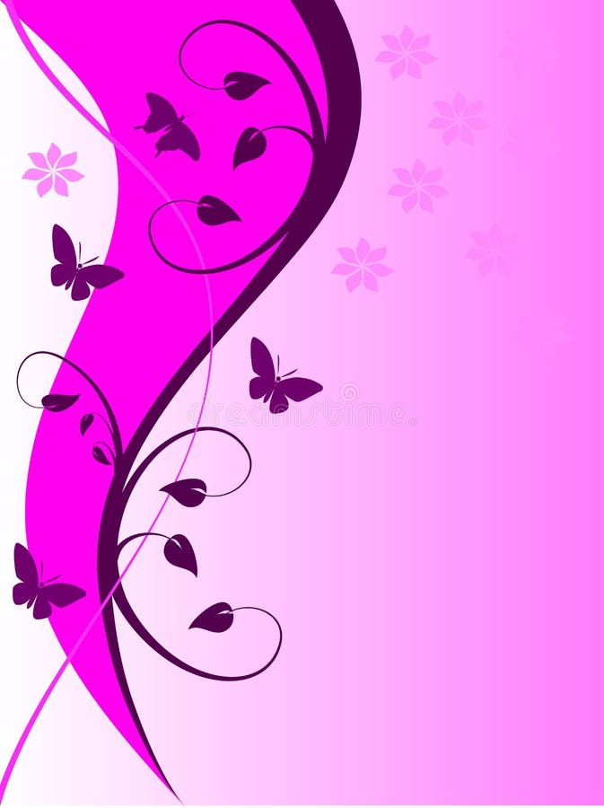 Abstract Mauve Floral Backround Stock Vector - Illustration of blue ...