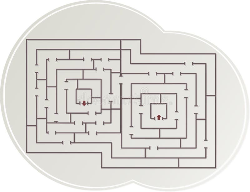 Abstract maze stock vector. Illustration of direction - 24555952