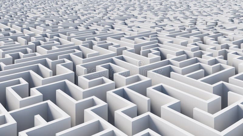 Abstract Maze Architecture stock illustration. Illustration of ...