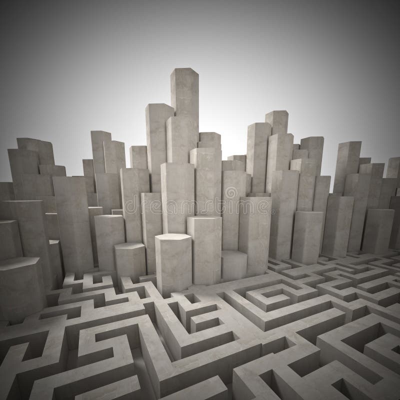 Abstract maze stock illustration. Illustration of step - 47809813